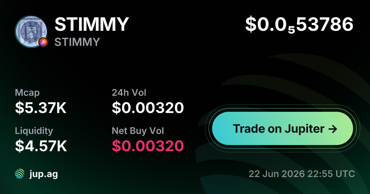 STIMMY price today, STIMMY to USD live price chart, marketcap & news ...