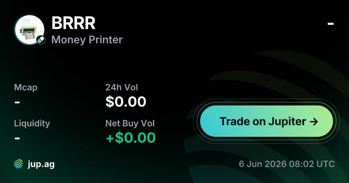 Money Printer price today, BRRR to USD live price chart, marketcap ...