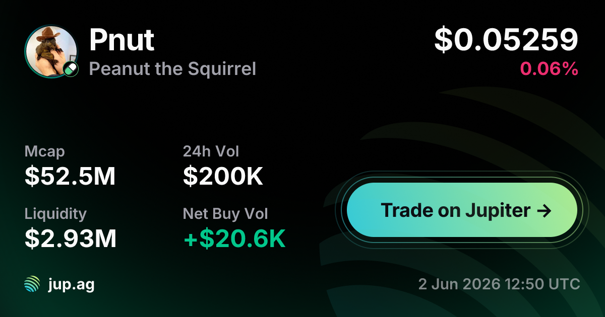 Peanut the Squirrel price today, PNUT to USD live price chart ...