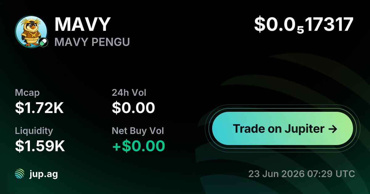 MAVY PENGU price today, MAVY to USD live price chart, marketcap & news ...