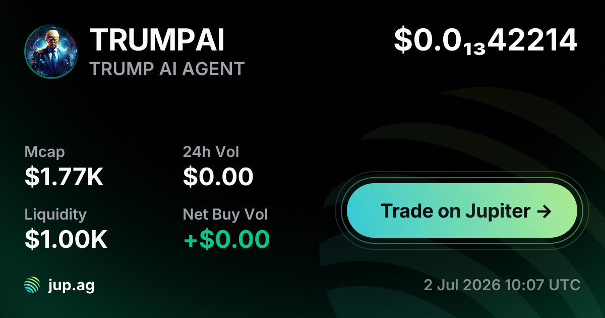 TRUMP AI AGENT price today, TRUMPAI to USD live price chart, marketcap ...