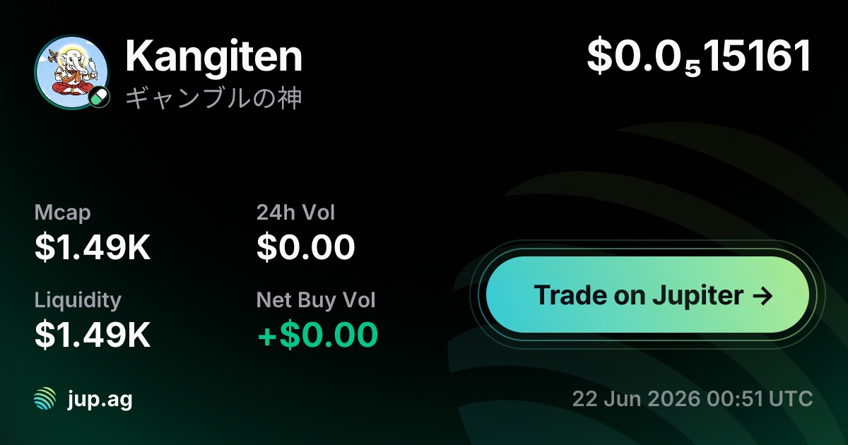 ギャンブルの神 price today, KANGITEN to USD live price chart, marketcap & news ...