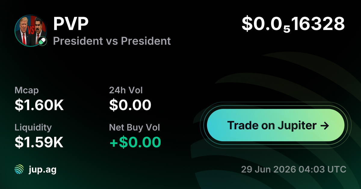 President vs President price today, PVP to USD live price chart ...