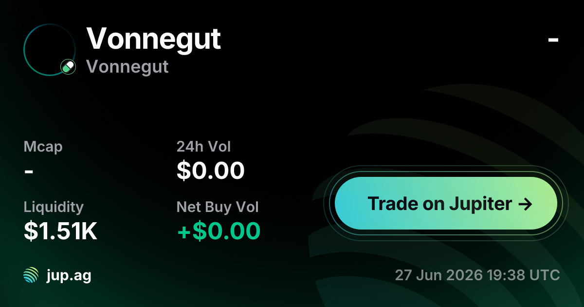 Vonnegut price today, VONNEGUT to USD live price chart, marketcap ...
