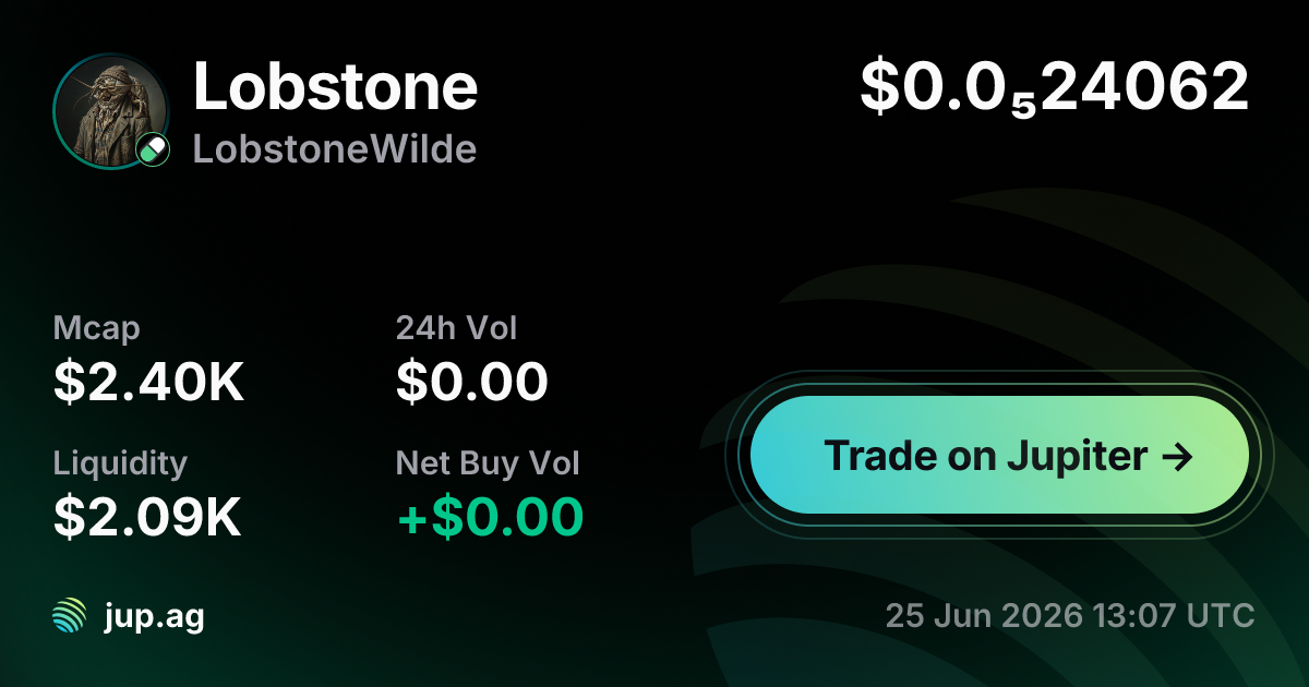 LobstoneWilde price today, LOBSTONE to USD live price chart, marketcap ...