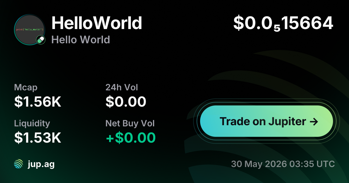 HelloWorld $0.0₅14872 | Jupiter