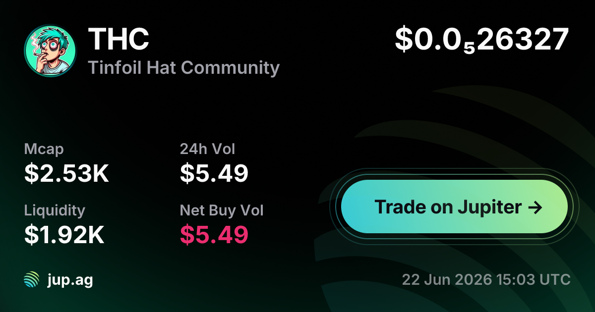 THC $0.0₅77255 | Jupiter