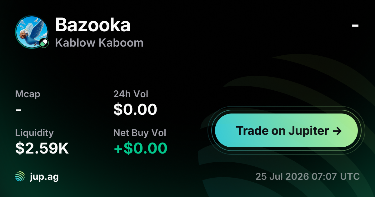 Kablow Kaboom Price Today, BAZOOKA to USD live price chart, marketcap ...