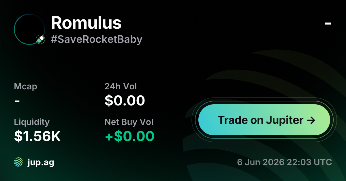 #SaveRocketBaby price today, ROMULUS to USD live price chart, marketcap ...