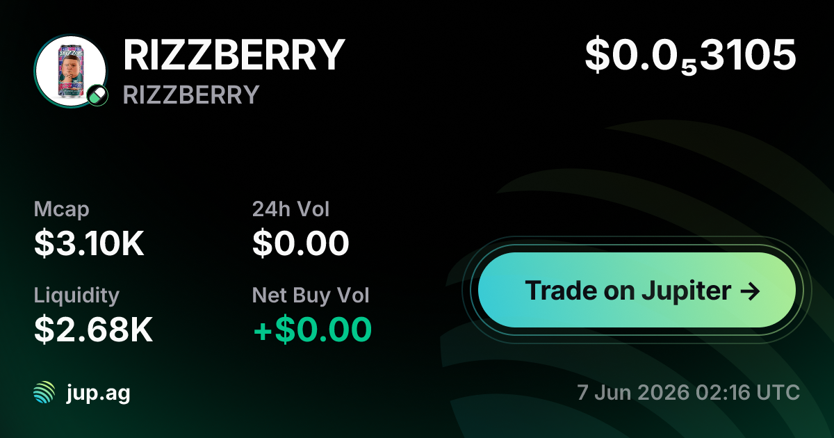 RIZZBERRY price today, RIZZBERRY to USD live price chart, marketcap ...