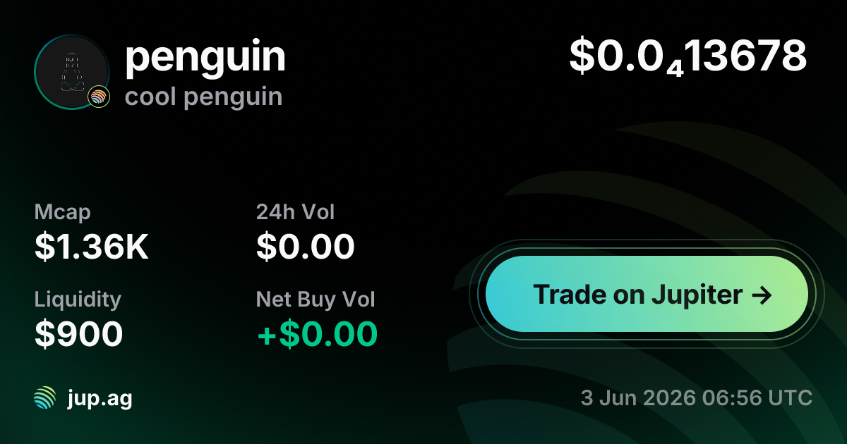 cool penguin price today, PENGUIN to USD live price chart, marketcap ...
