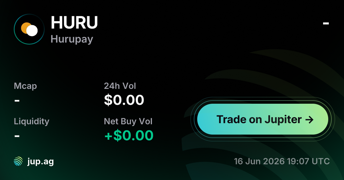 Hurupay price today, HURU to USD live price chart, marketcap & news ...